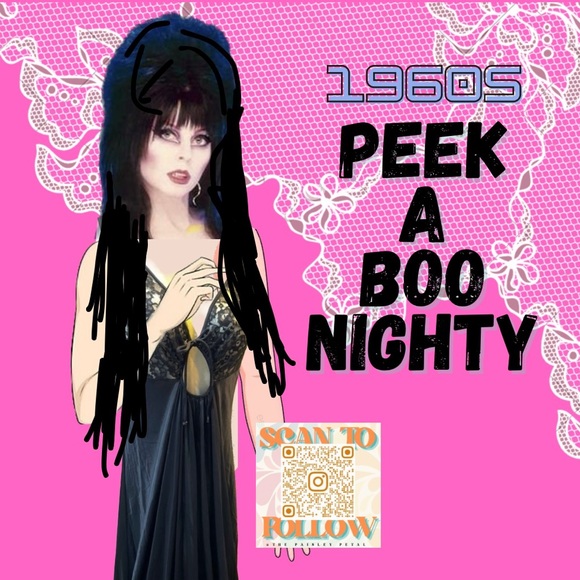 Vintage | Intimates & Sleepwear | Vintage Lace Nighty With Peek A Boo ...